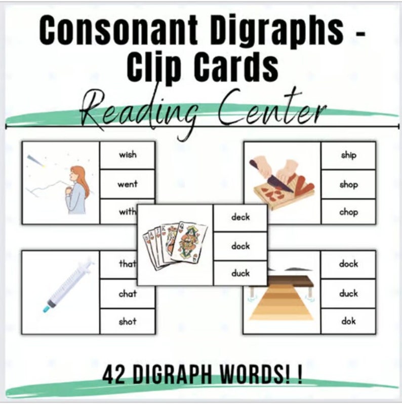 Phonics Rules Phonics Worksheet Kindergarten Digraph Cards First Grade ...