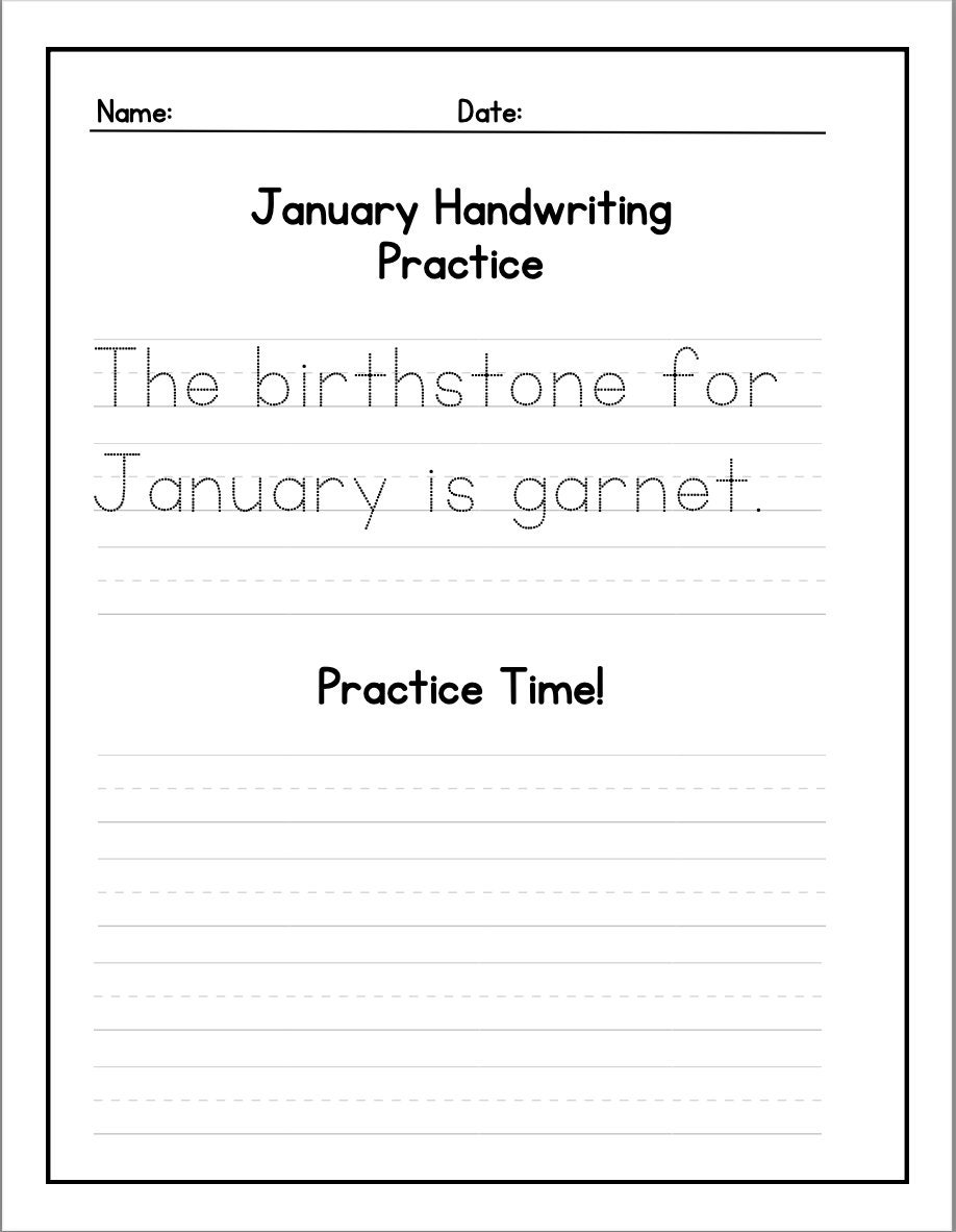 Handwriting Practice Sheet for Kids Handwriting Worksheet Handwriting ...