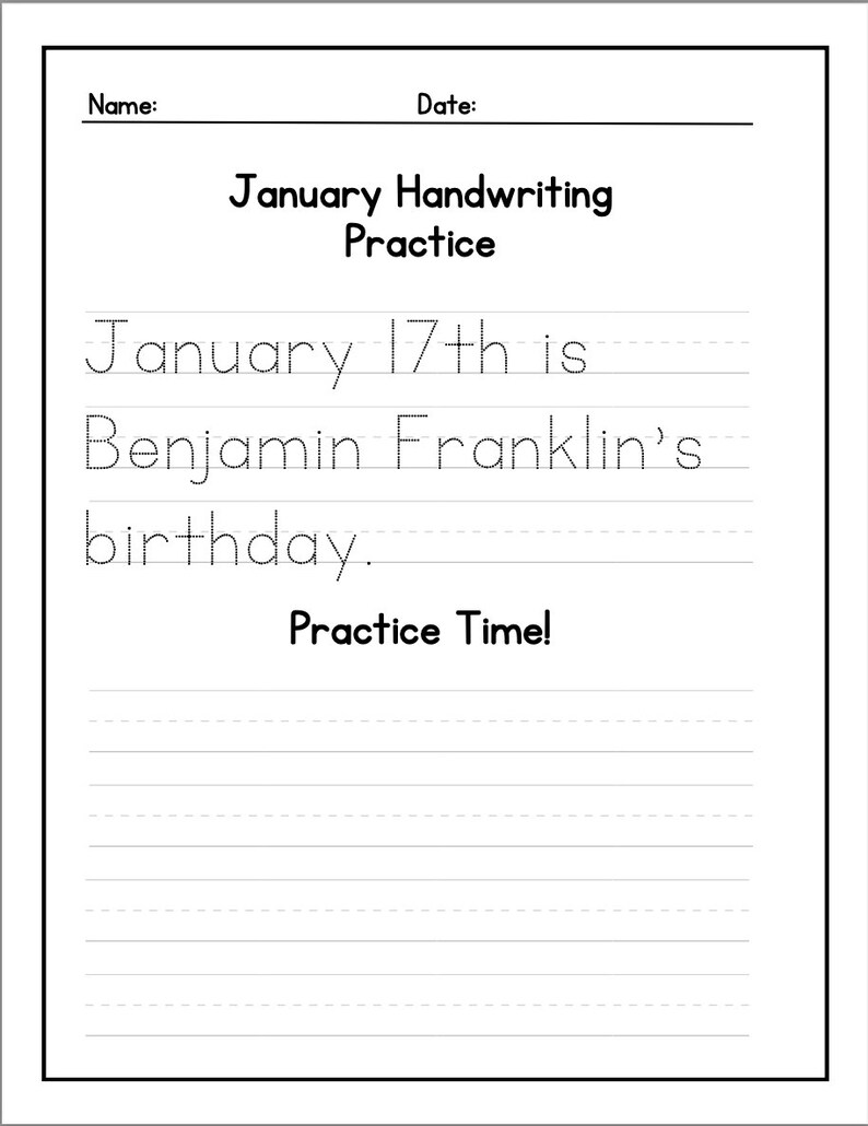 Handwriting Practice Sheet for Kids Handwriting Worksheet Handwriting ...