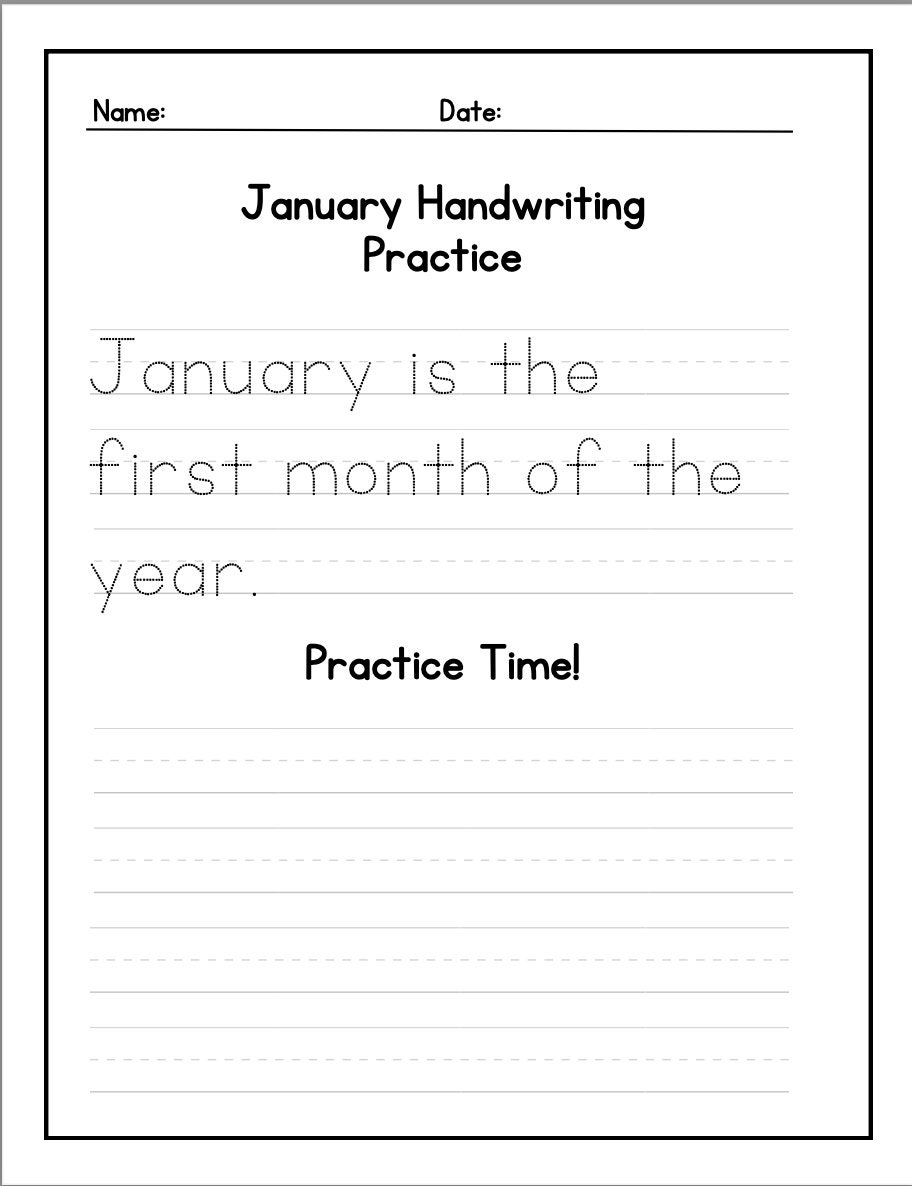 Handwriting Practice Sheet for Kids Handwriting Worksheet Handwriting ...