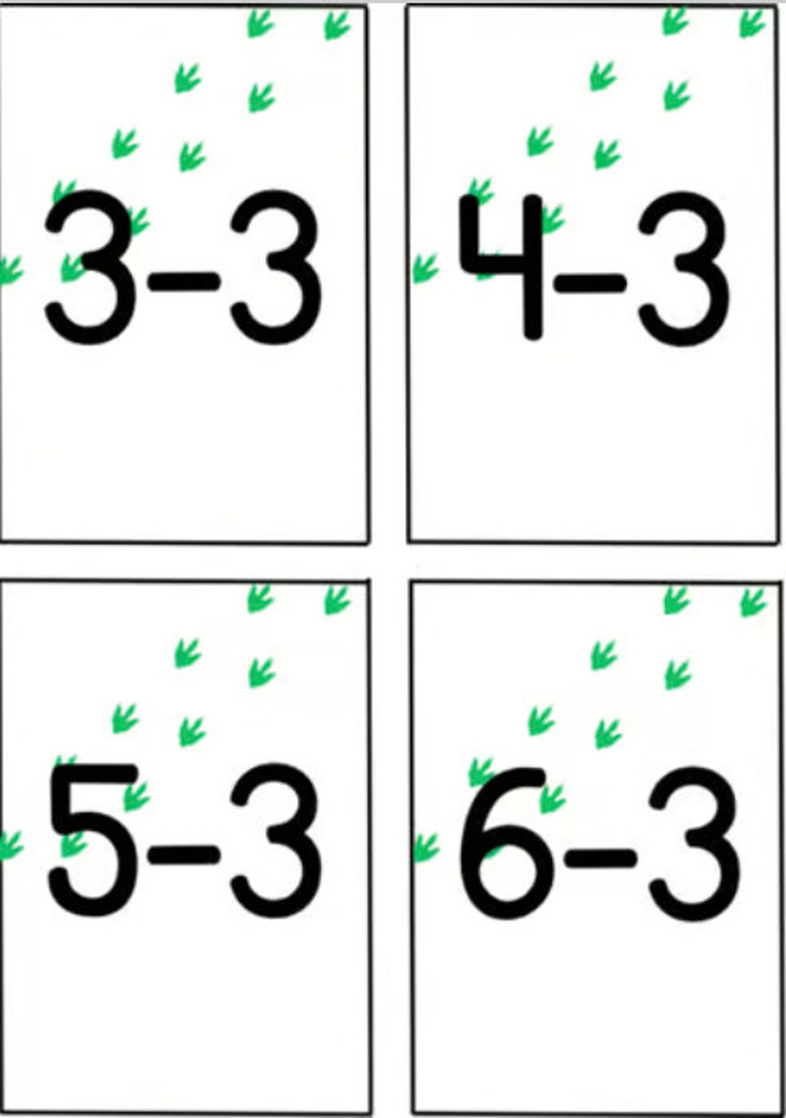 Subtraction Fact Practice Subtraction Printable Flashcards Activity for ...
