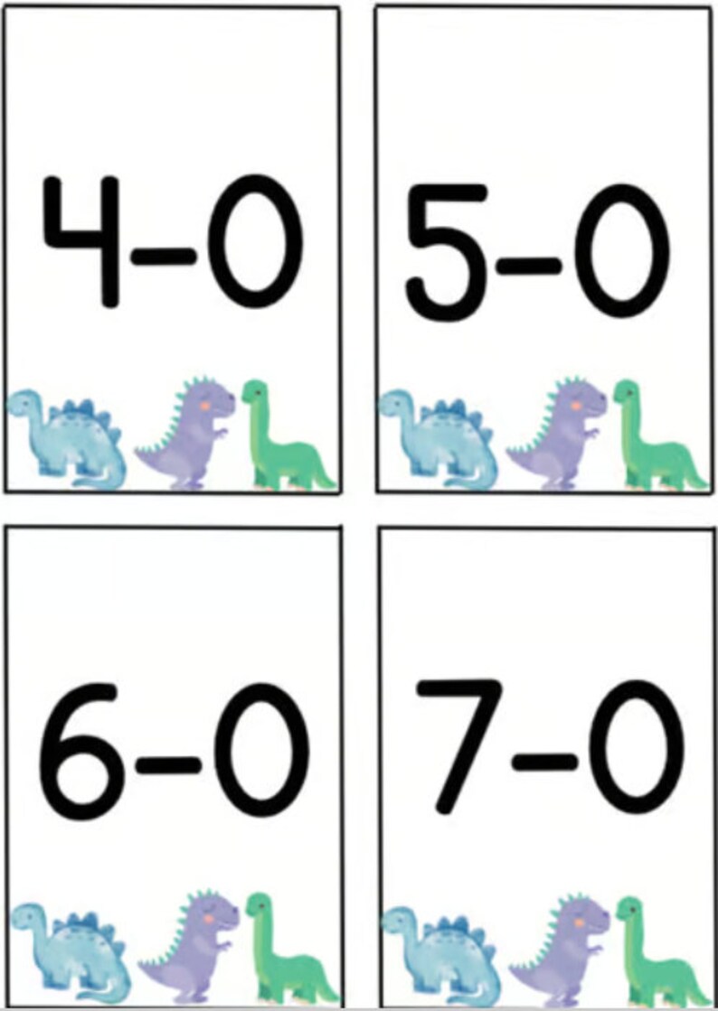 Subtraction Fact Practice Subtraction Printable Flashcards Activity for ...