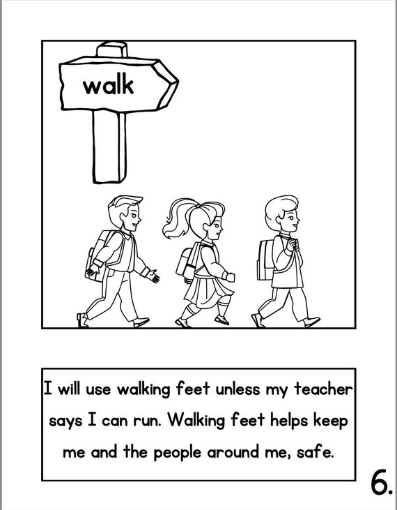 Walking Feet Coloring Page