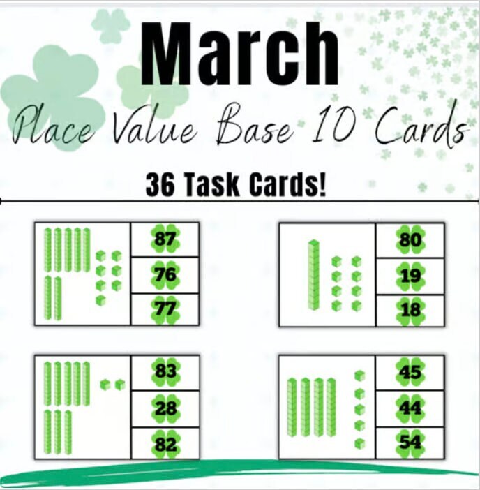 Place Value Printable First Grade Math Activity Printable Kindergarten ...