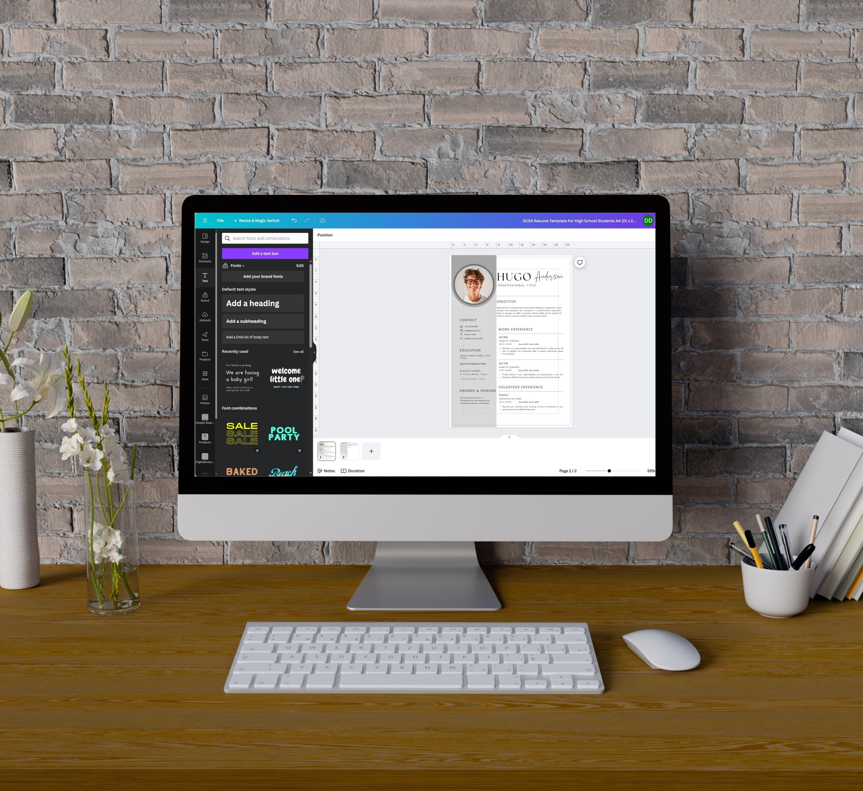 High School Student Resume, First Job Application, Internship CV ...