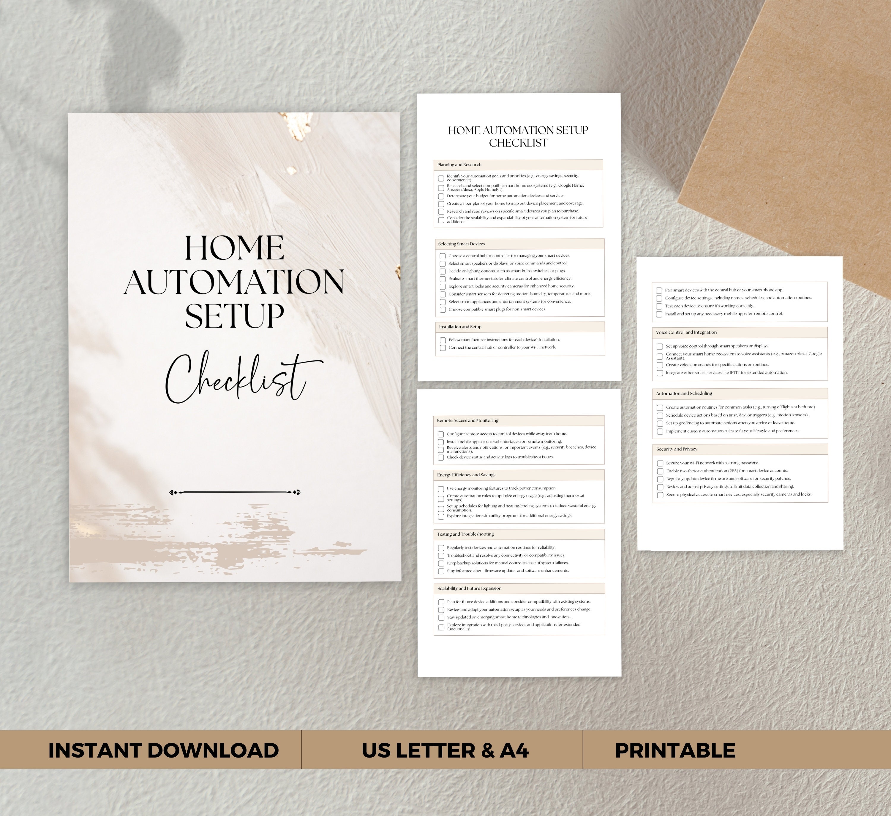 Home Automation Setup Checklist, Family House Security Checklist, Smart ...
