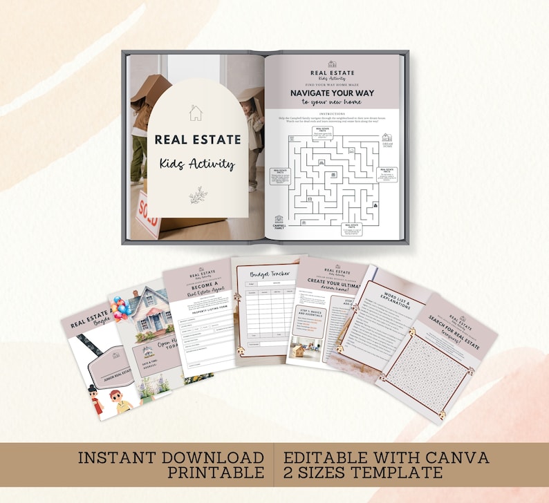 Real Estate Open House Kids Activity Sheet Template, Realtor Marketing ...
