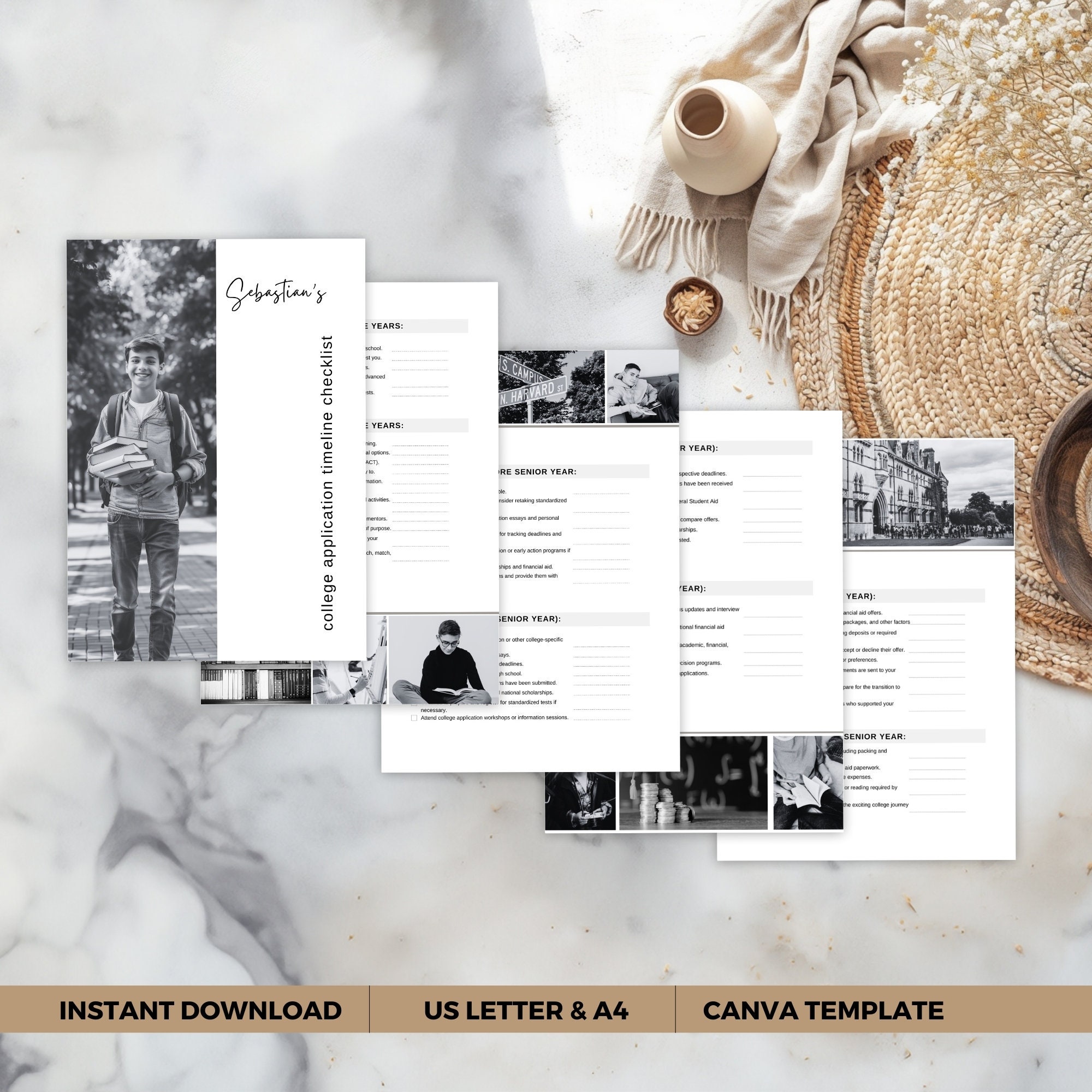 College Application Timeline Checklist Template, Teen Visual ...