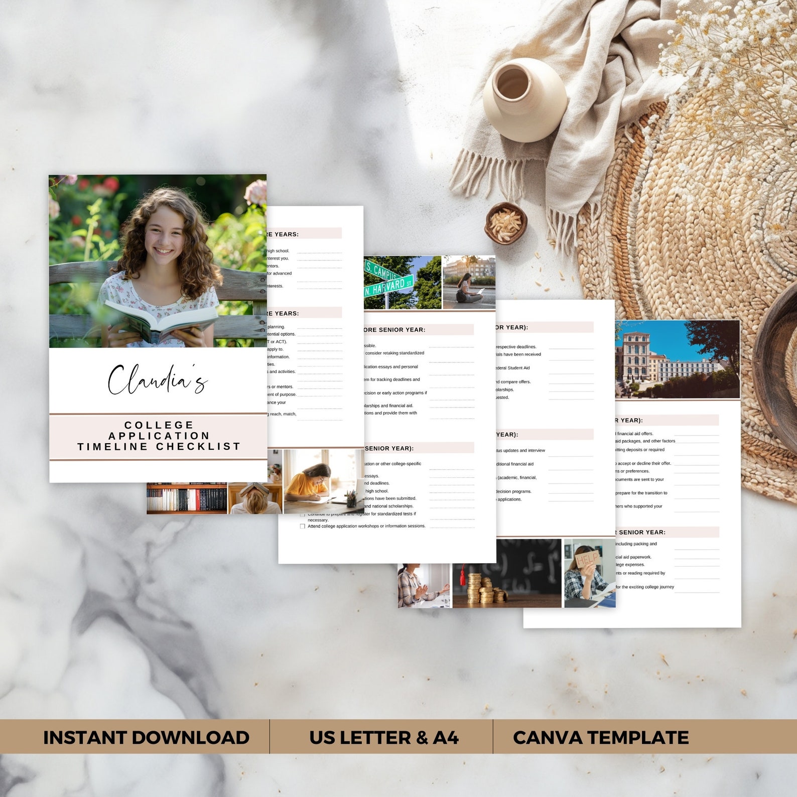 College Application Timeline Checklist Template, Teen Visual ...