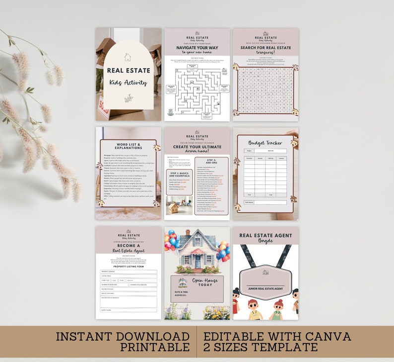 Real Estate Open House Kids Activity Sheet Template, Realtor Marketing ...