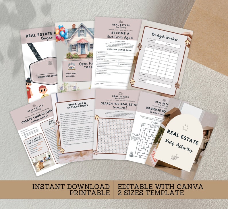 Real Estate Open House Kids Activity Sheet Template, Realtor Marketing ...