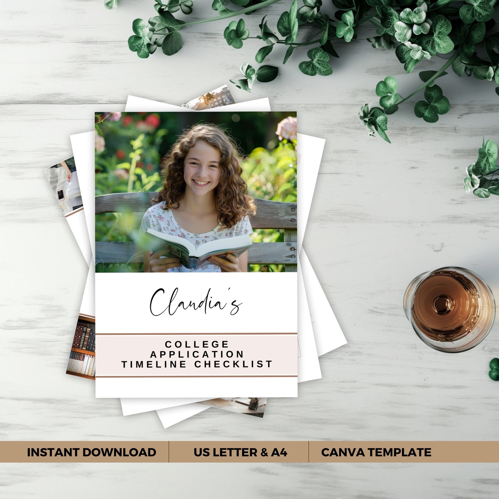 College Application Timeline Checklist Template, Teen Visual Organization, Girls High School ...