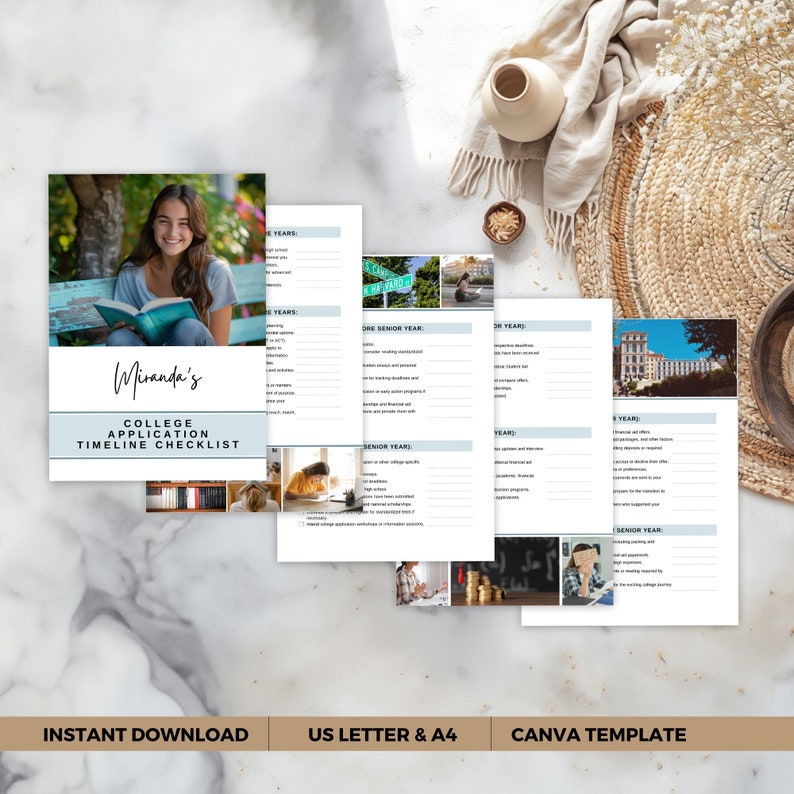 College Application Timeline Checklist Template, Teen Visual ...