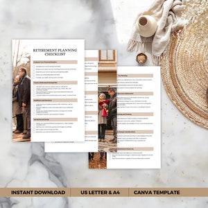Retirement Planning Checklist Template, Retired Preparation, Organizer ...