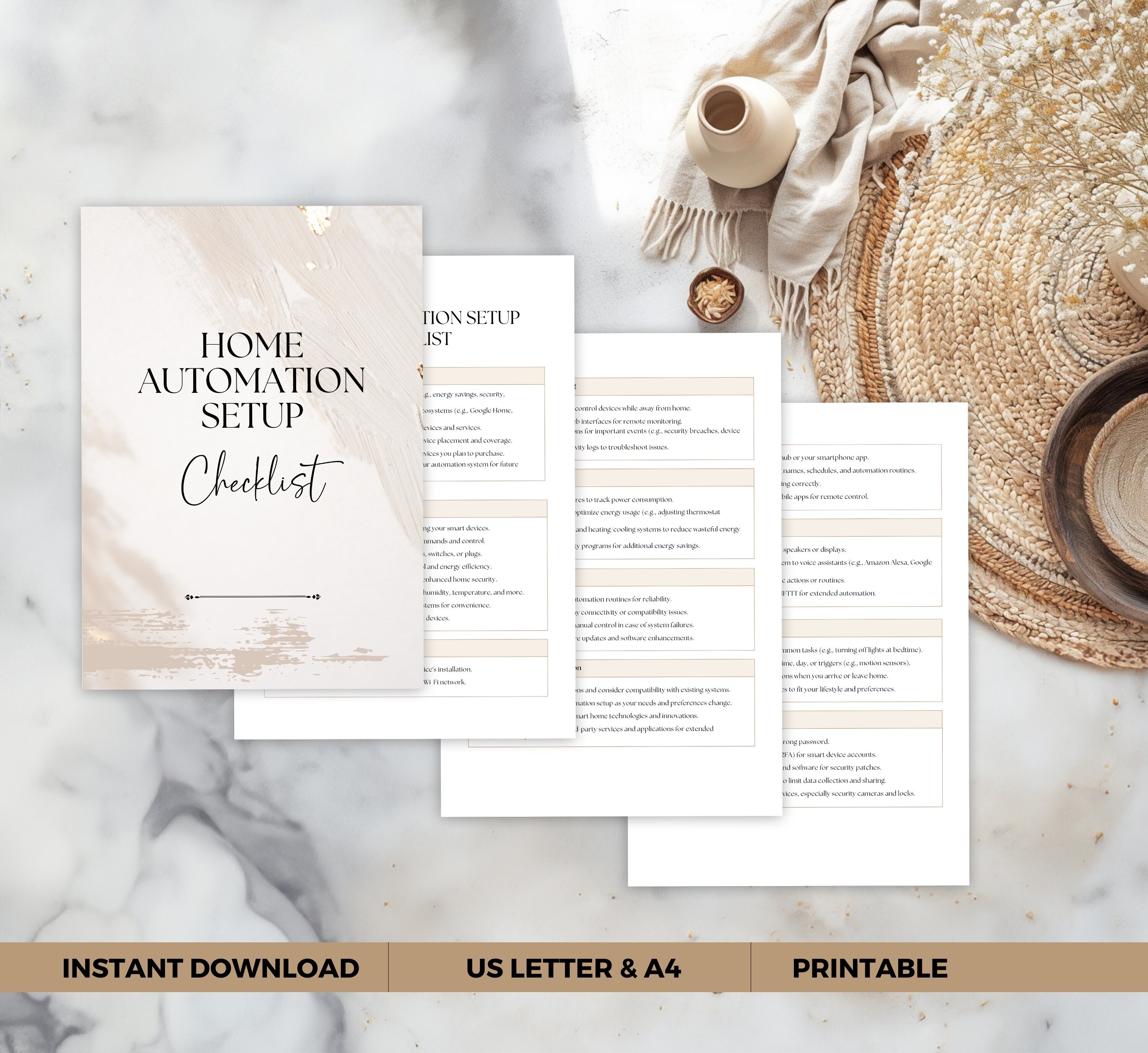 Home Automation Setup Checklist, Family House Security Checklist, Smart ...