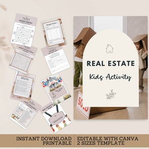 Real Estate Open House Kids Activity Sheet Template, Realtor Marketing ...