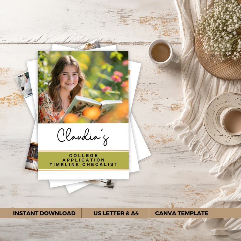 College Application Timeline Checklist Template, Teen Visual Organization, Girls High School ...