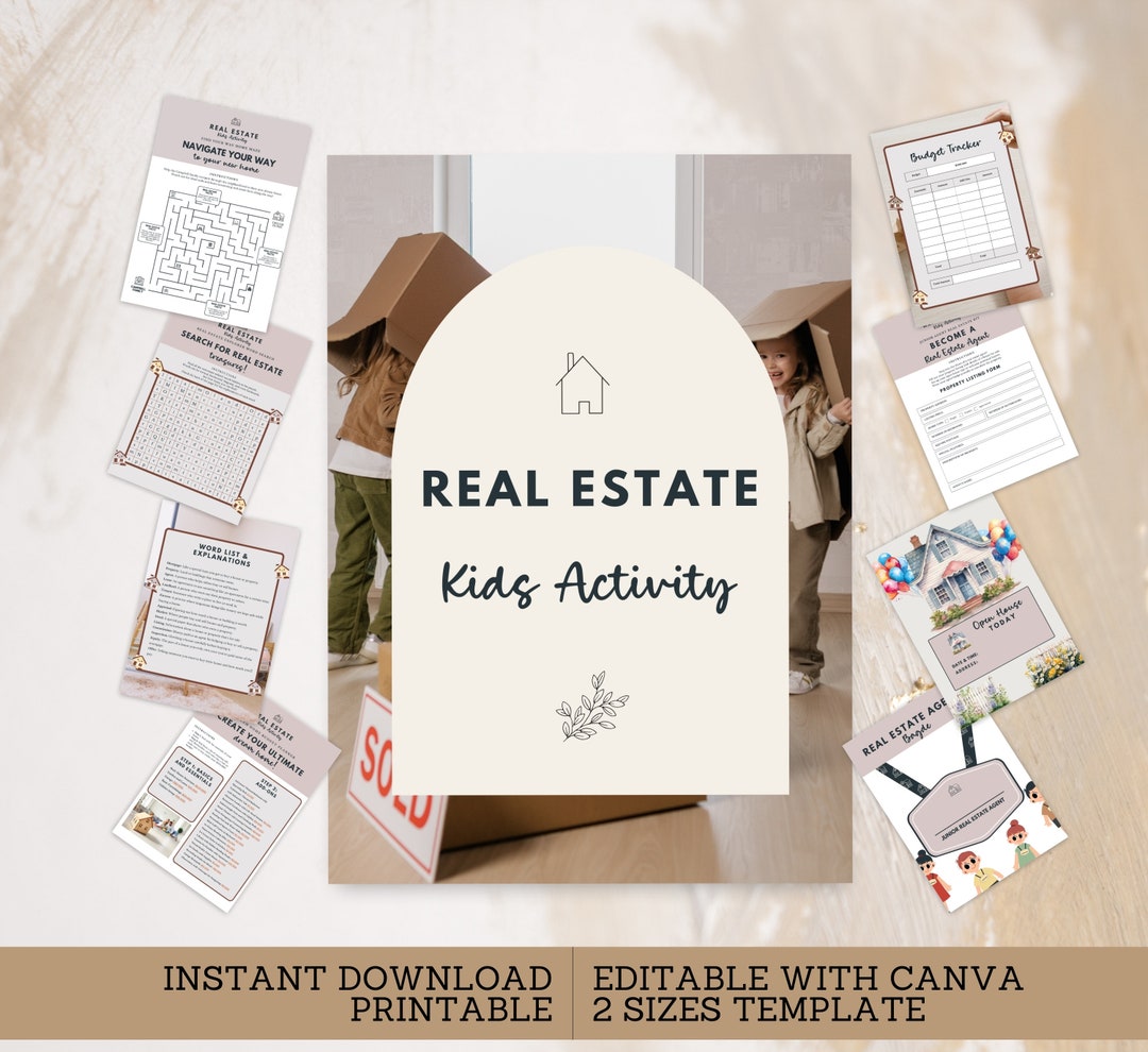 Real Estate Open House Kids Activity Sheet Template, Realtor Marketing ...