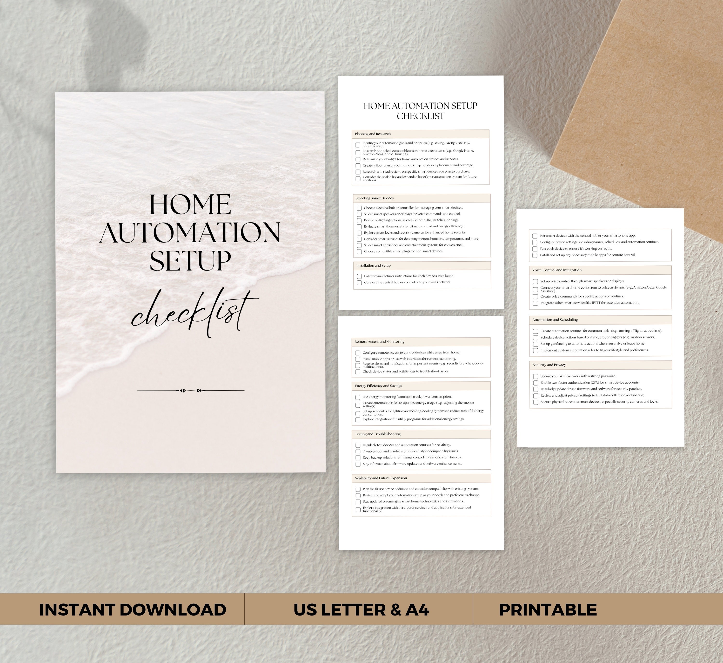 Home Automation Setup Checklist, Family House Security Checklist, Smart ...