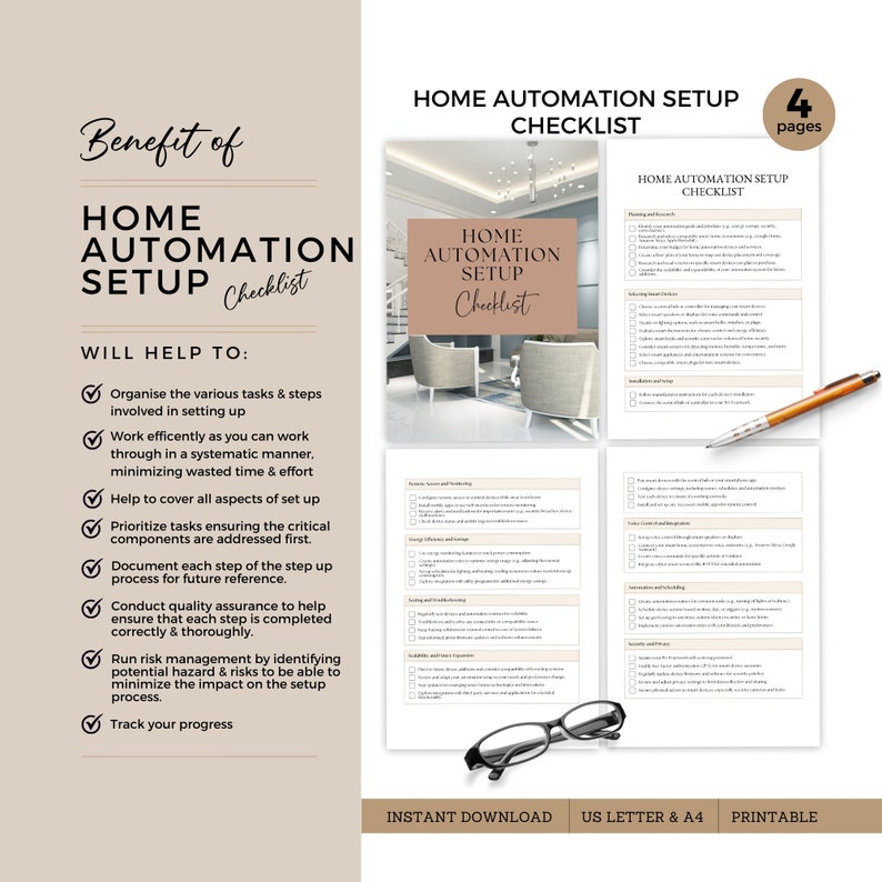 Home Automation Setup Checklist, Family House Security Checklist, Smart ...