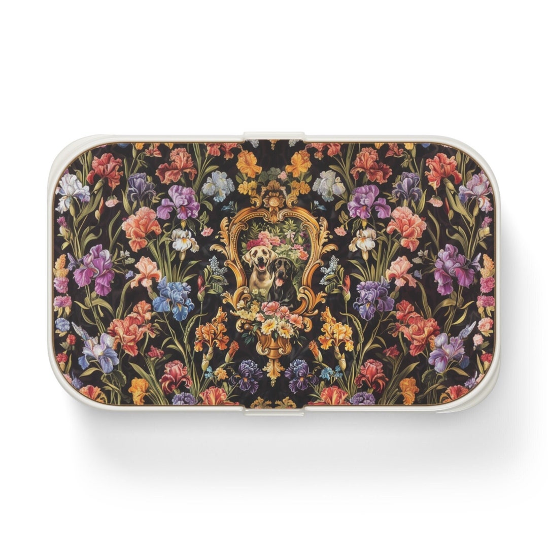 Bento Box Dogs and Florals Labrador Lunch Box Gift for Dog Lovers - Etsy