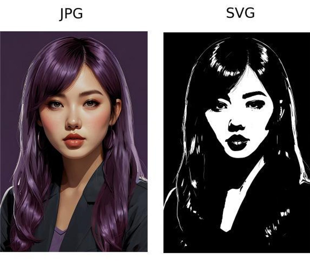 BEAUTIFUL ASIAN WOMAN, Realistic Style V7, Svg File, Jpg File ...
