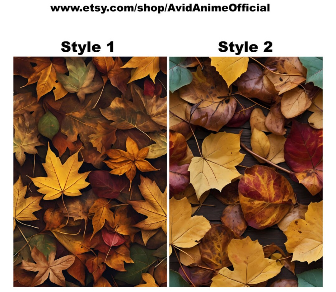 Autumn Leaves Pattern Realistic - Seamless, Background, Digital Image ...