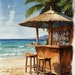 5 Tropical Beach Bar Pack - 3D Watercolor - Instant Download, Digital ...