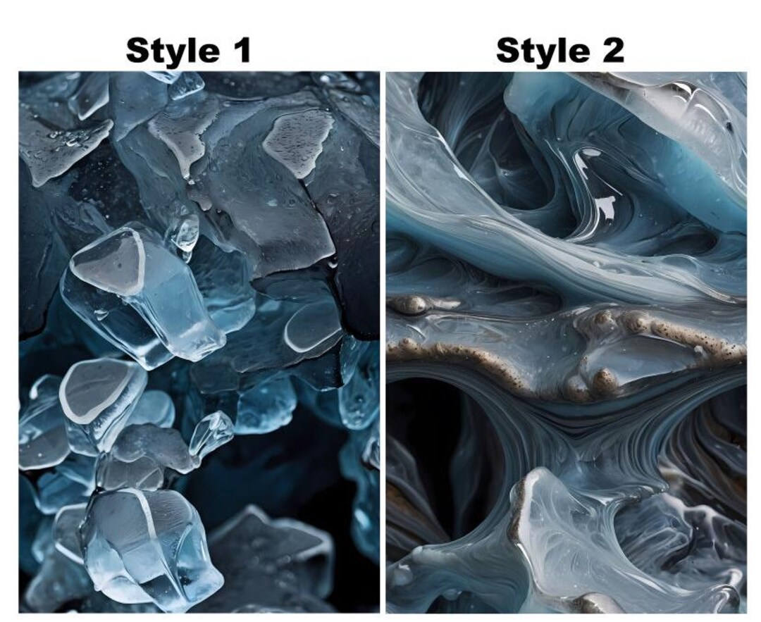 Blue Ice Pattern - Ice Cave - Background, Digital Image, Commercial Use ...