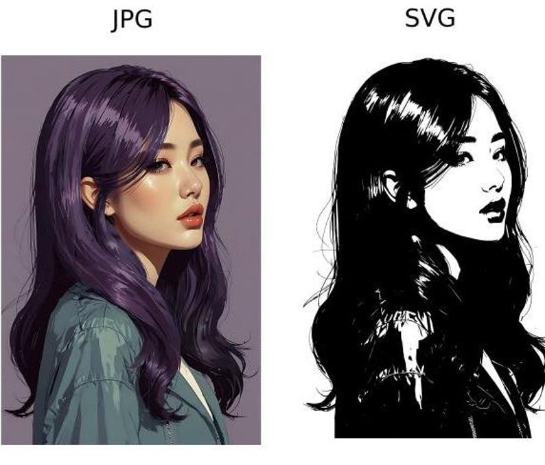 BEAUTIFUL ASIAN WOMAN, Realistic Style V8, Svg File, Jpg File ...