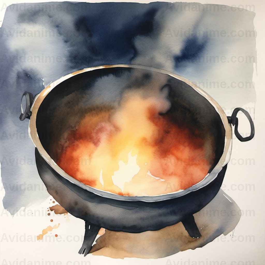 5 Cooking Pot Pack - 3D Watercolor - HD, Instant Download, Digital ...
