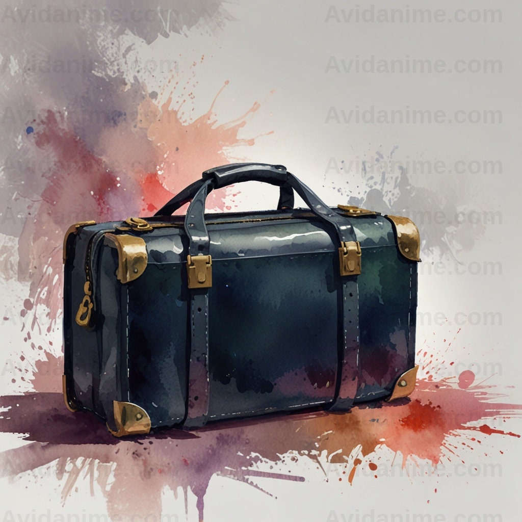 5 Briefcase Pack - 3D Watercolor - HD, Instant Download, Digital Image ...