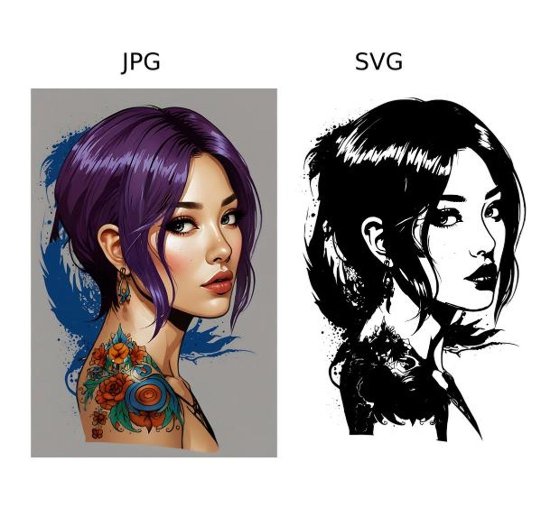 BEAUTIFUL ASIAN WOMAN, Realistic Style V23, Svg File, Jpg File ...