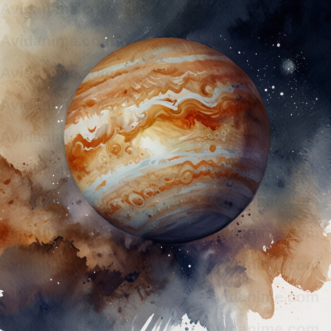 5 Jupiter Pack - 3D Watercolor - HD, Instant Download, Digital Image ...