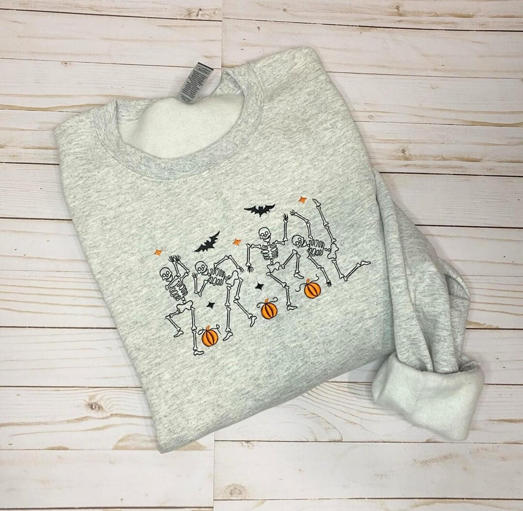 Dancing Skeletons Crew Neck - Etsy