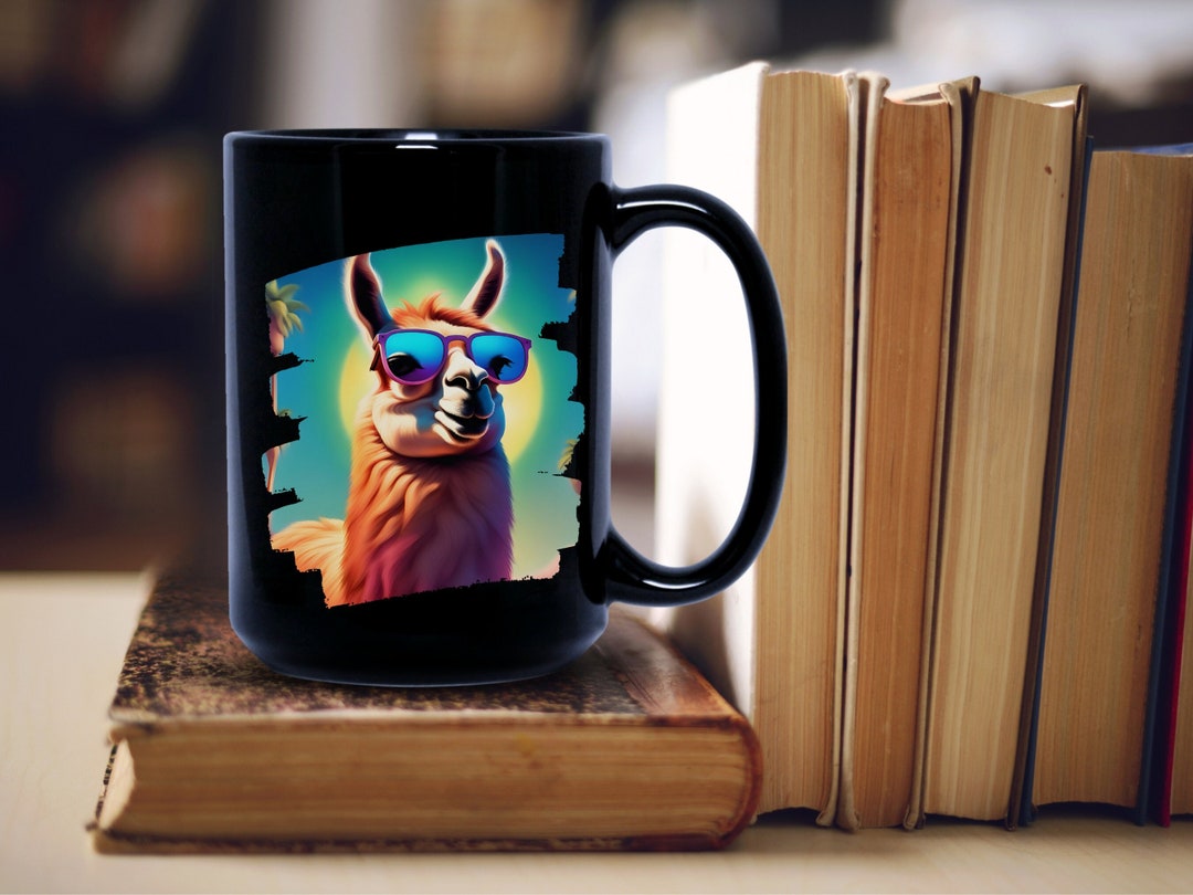 LLAMA Coffee Cup Llama Beach Coffee Cup Alpaca Cup Llama in Sunglasses ...