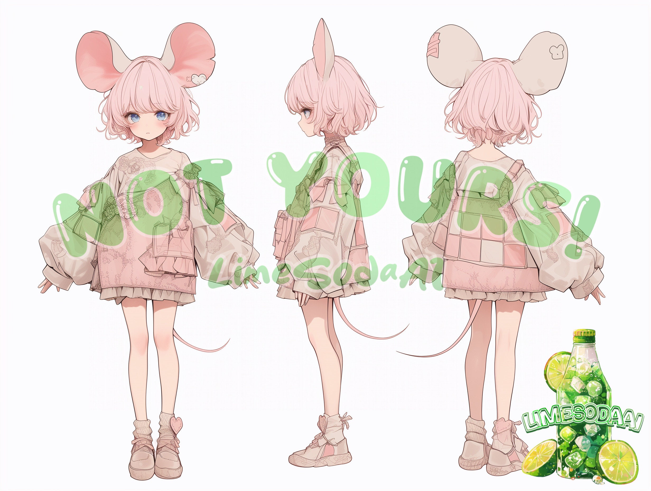ONLY 1 Mouse Girl mimi Adoptable OC for Roleplay, Mascot, DND, Etc. - Etsy