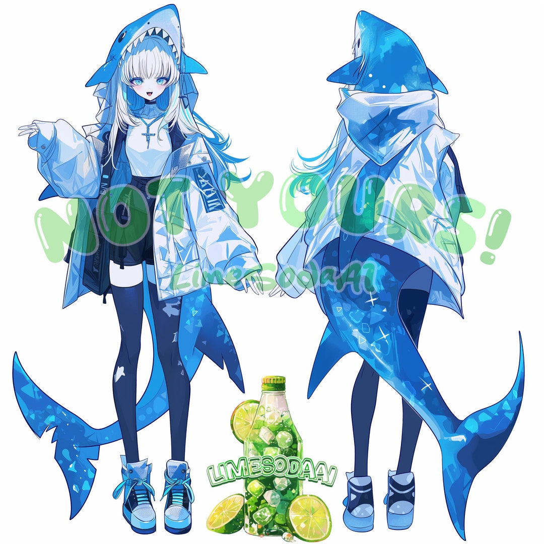 ONLY 5 Shark Girl mia Adoptable OC for Roleplay, Mascot, Etc. - Etsy