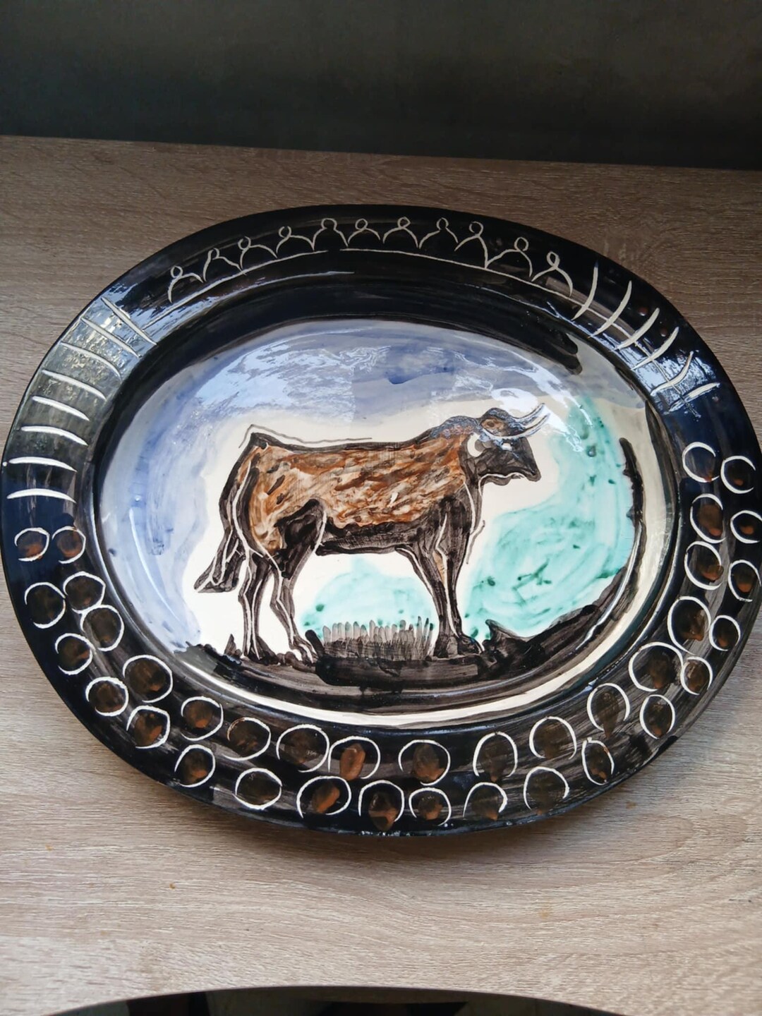 Pablo Picasso Ceramic Bull Plate (1881-1973) - Etsy
