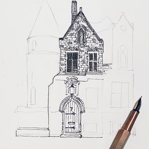 St Andrew's Holborn, London Illustration Giclee Print A4 Size - Hand ...