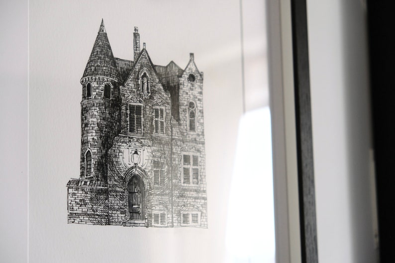 St Andrew's Holborn, London Illustration Giclee Print A4 Size - Hand ...
