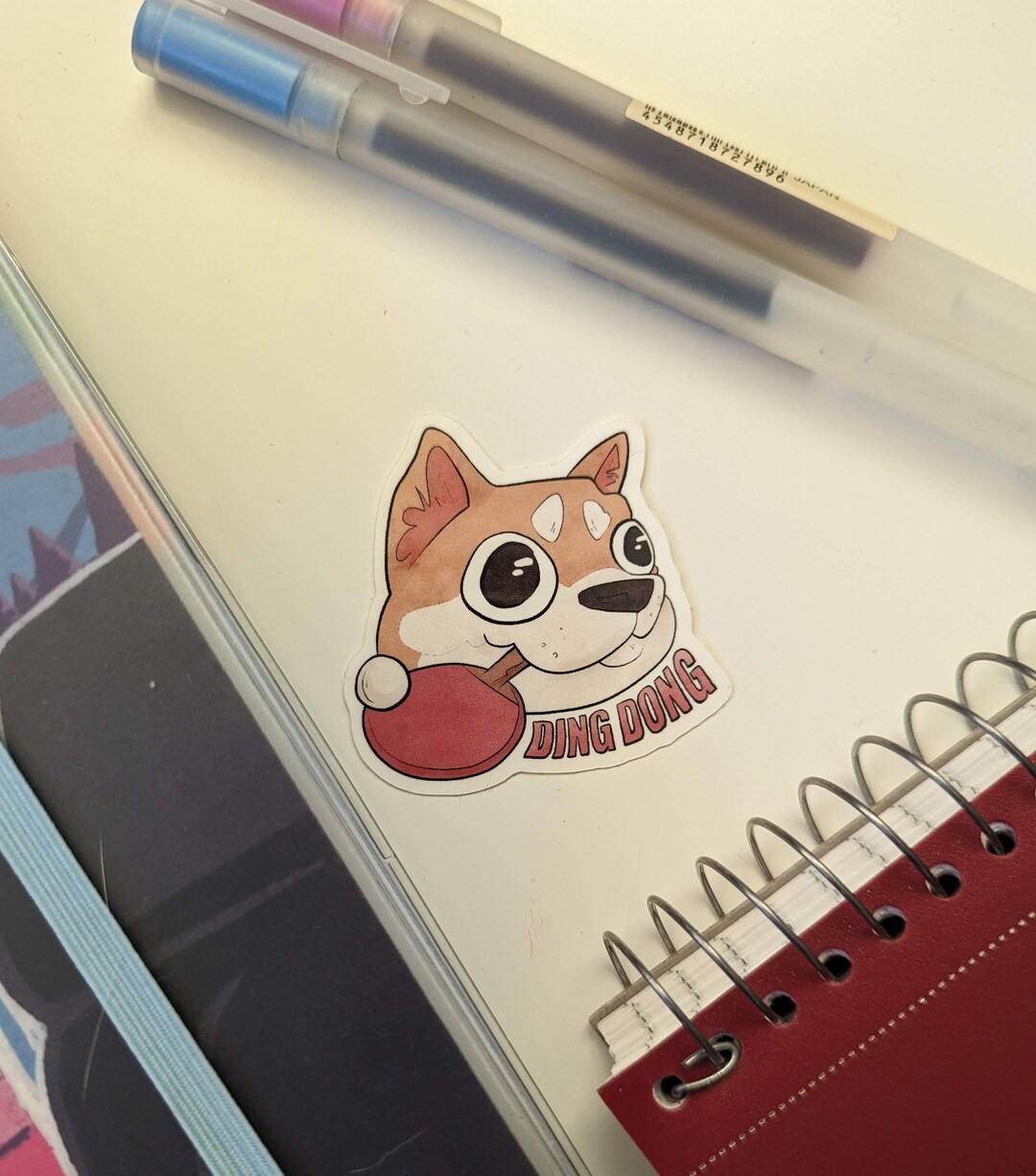 Dog Ping Pong Ding Dong Sticker - Etsy