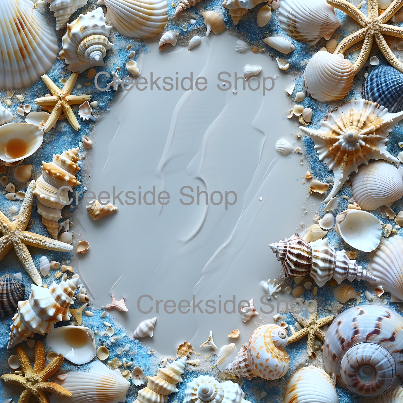 Beach Scrapbook Paper, Waves, Shells, Sandy Beach, Card Making, Junk ...
