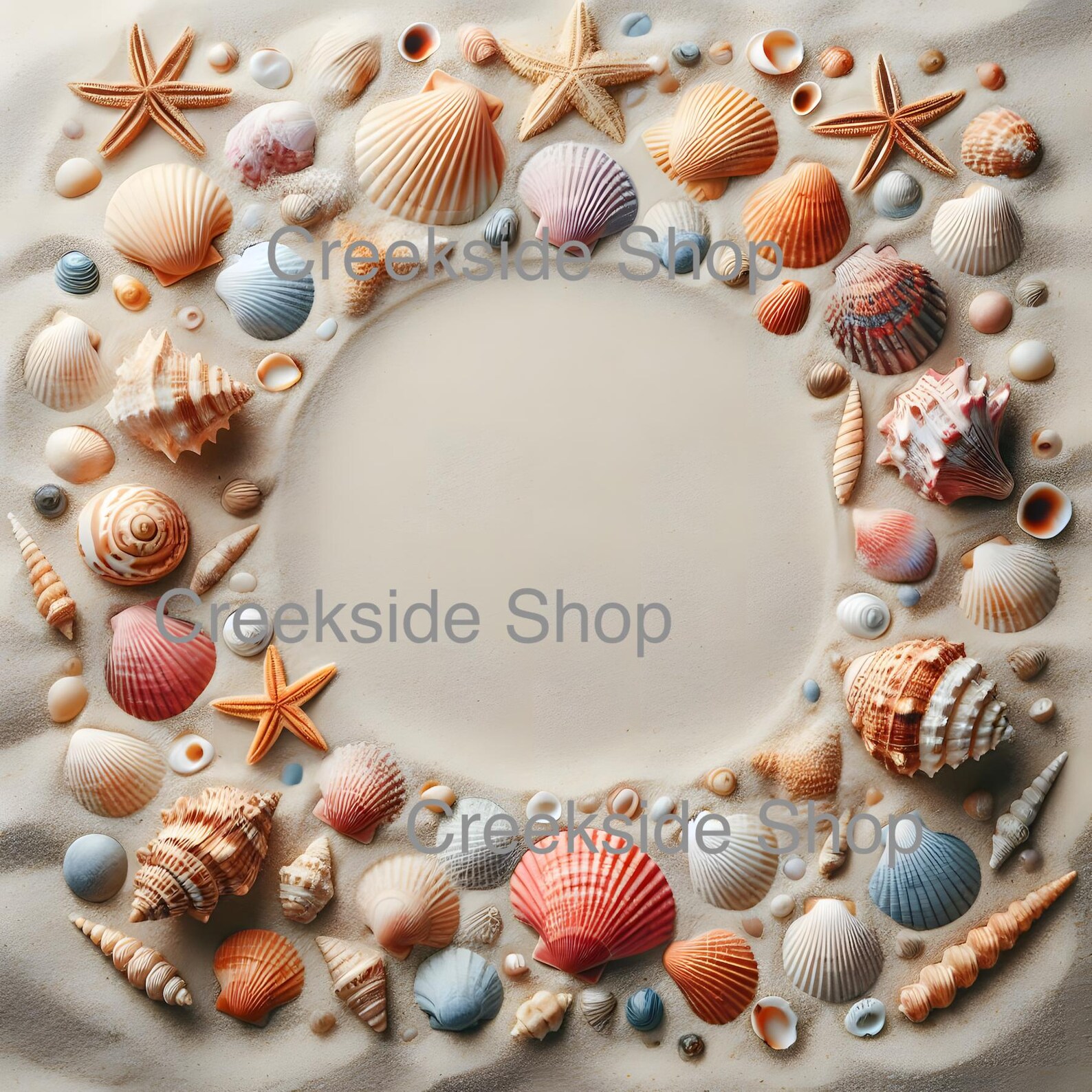 Beach Scrapbook Paper, Waves, Shells, Sandy Beach, Card Making, Junk ...