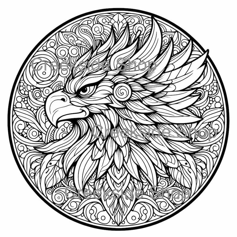 Mythical Creatures Coloring Pages, Griffins, Phoenix, Loch Ness ...