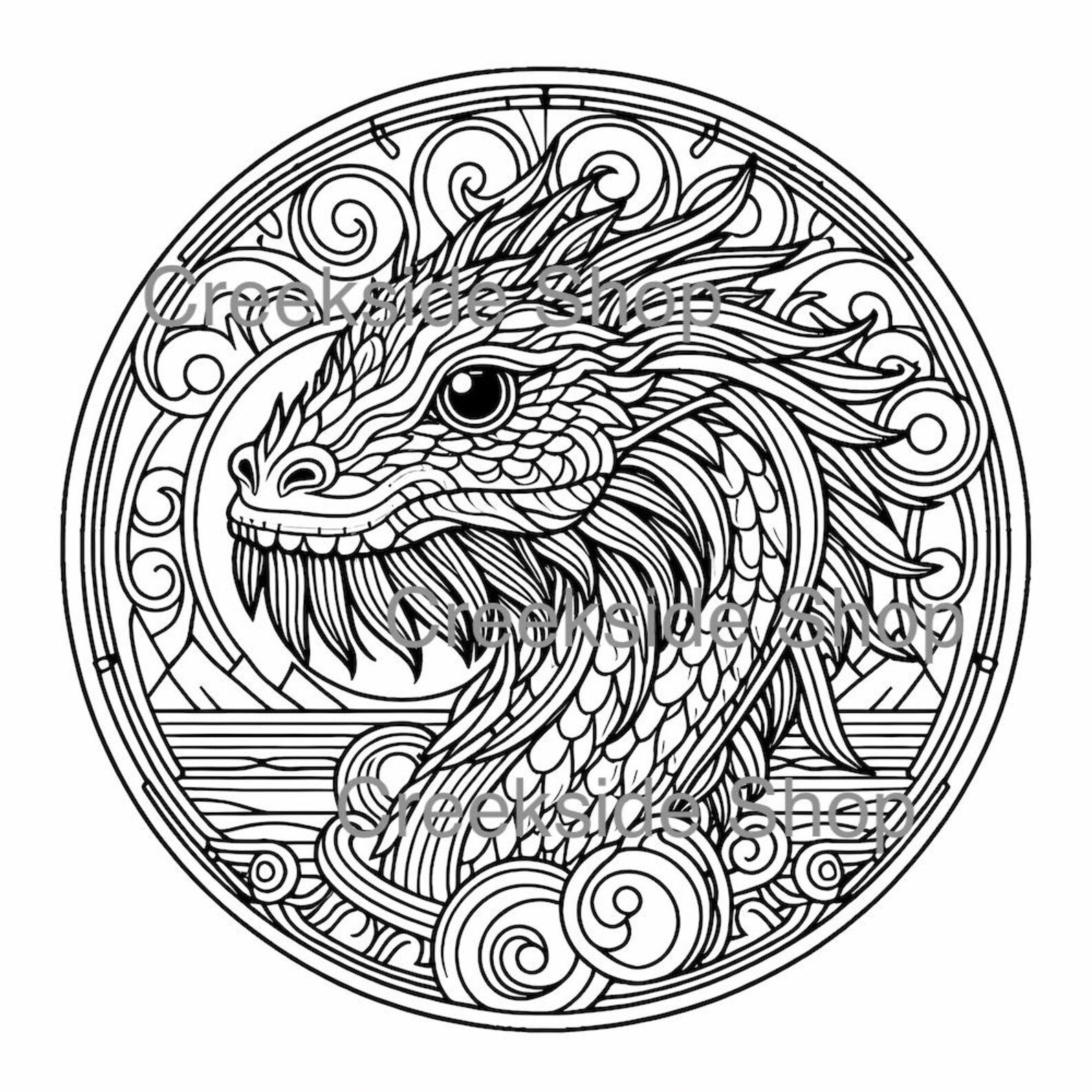 Mythical Creatures Coloring Pages, Griffins, Phoenix, Loch Ness ...