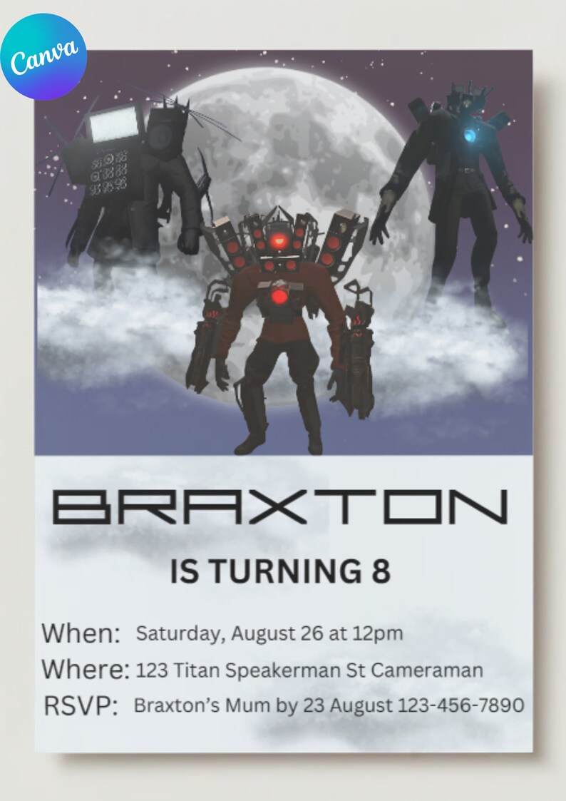 Editable Titan TV Man / Speaker Man / Camera Man / Skibidi Toilet ...