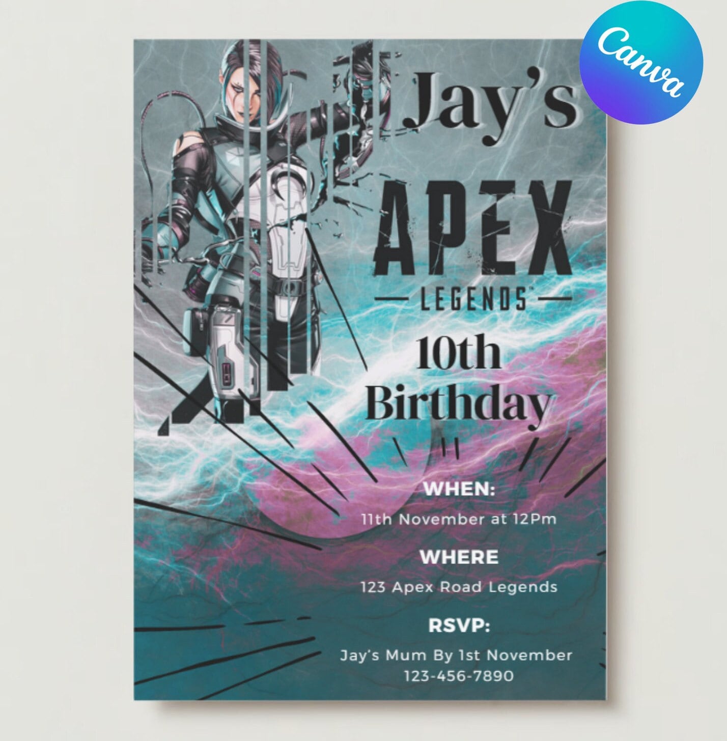 EDITABLE DIGITAL INVITATION Apex Legends - Etsy