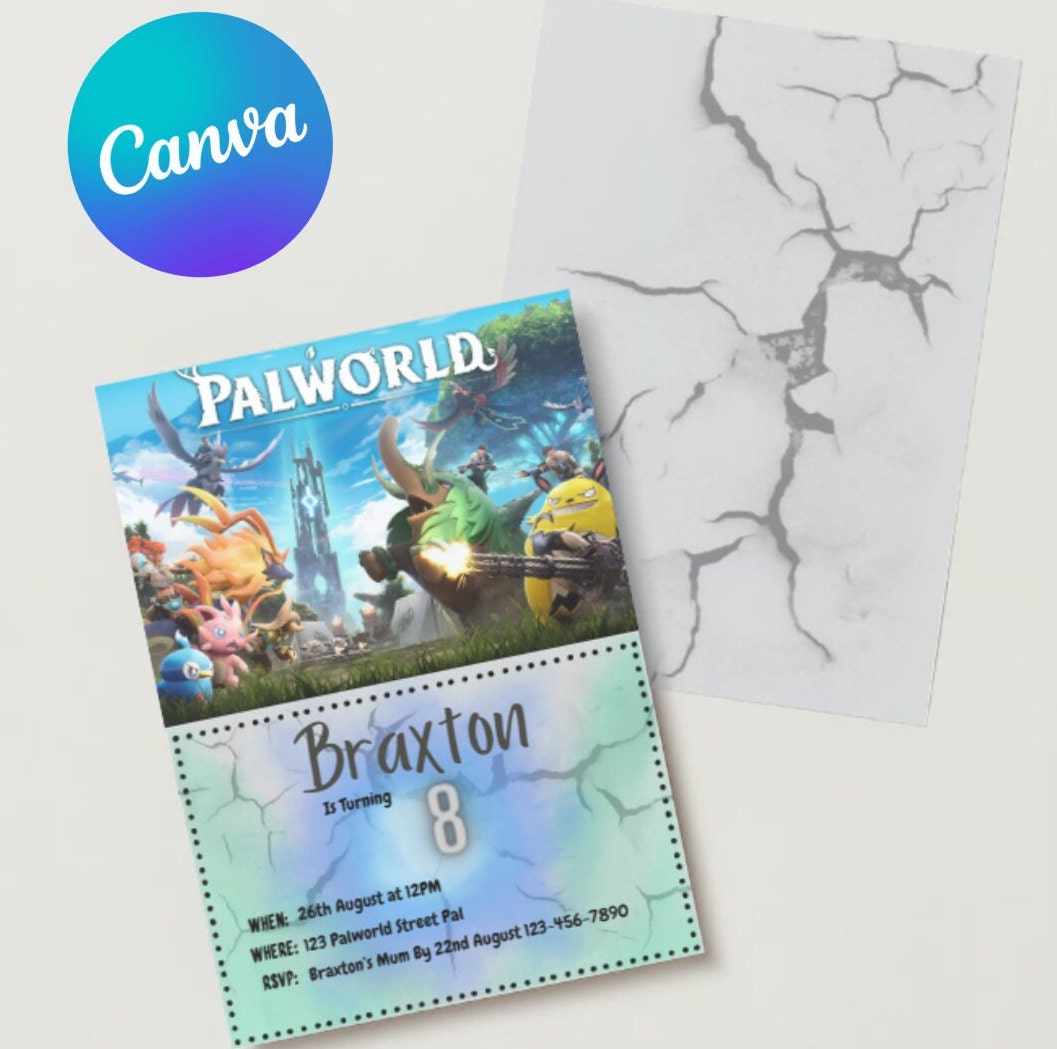 Palworld Invitation DIGITAL DOWNLOAD!!!! - Etsy