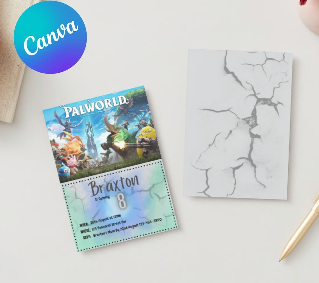 Palworld Invitation DIGITAL DOWNLOAD!!!! - Etsy